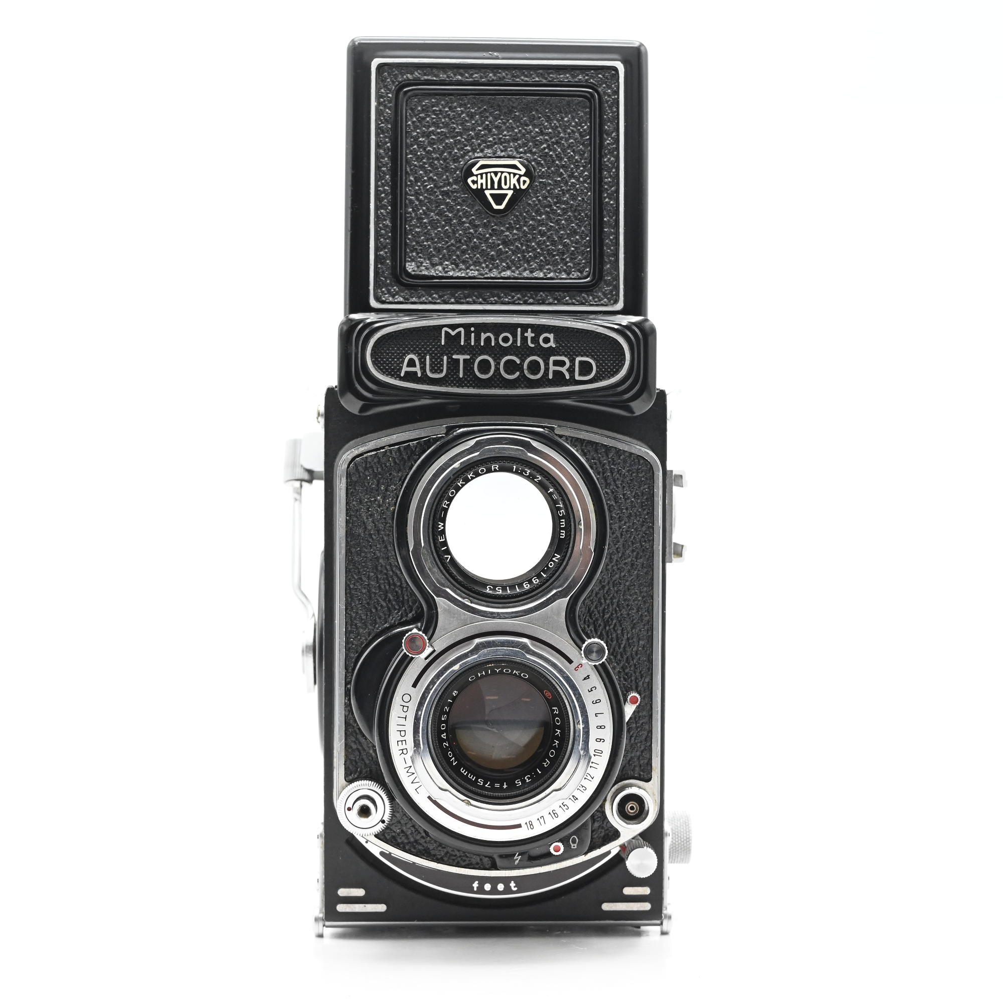 Used Minolta Autocord I Medium Format TLR Camera w/75mm f3.5 Rokkor ...