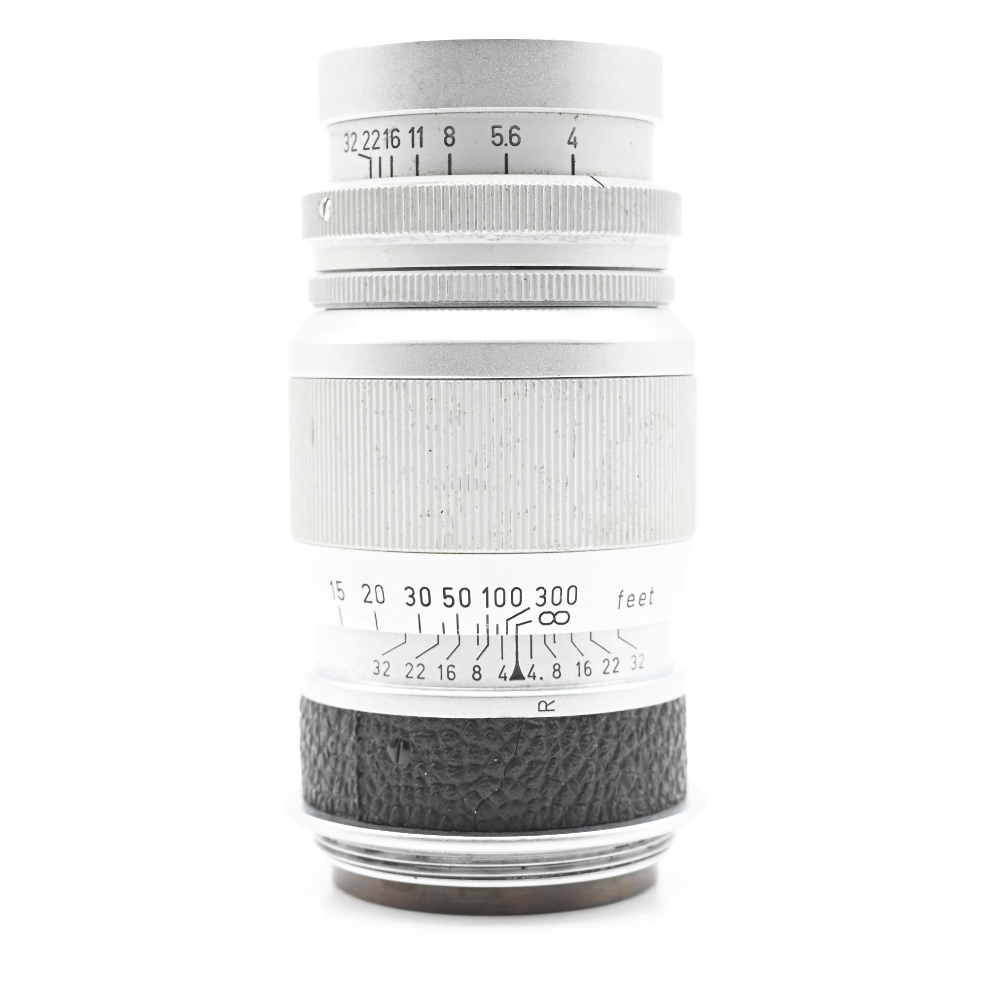 Used Leica 9cm (90mm) f4 Elmar M39 LTM Lens Chrome/Leather in 'Fair ...